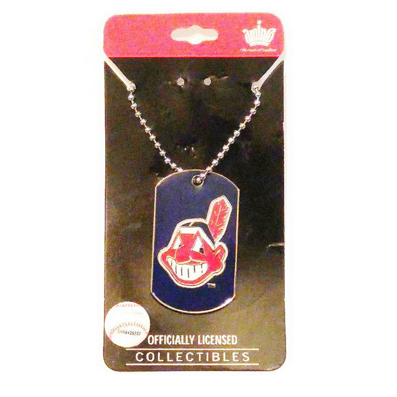 Aminco | Accessories | Cleveland Indians Chief Wahoo Dog Tag Necklace ...